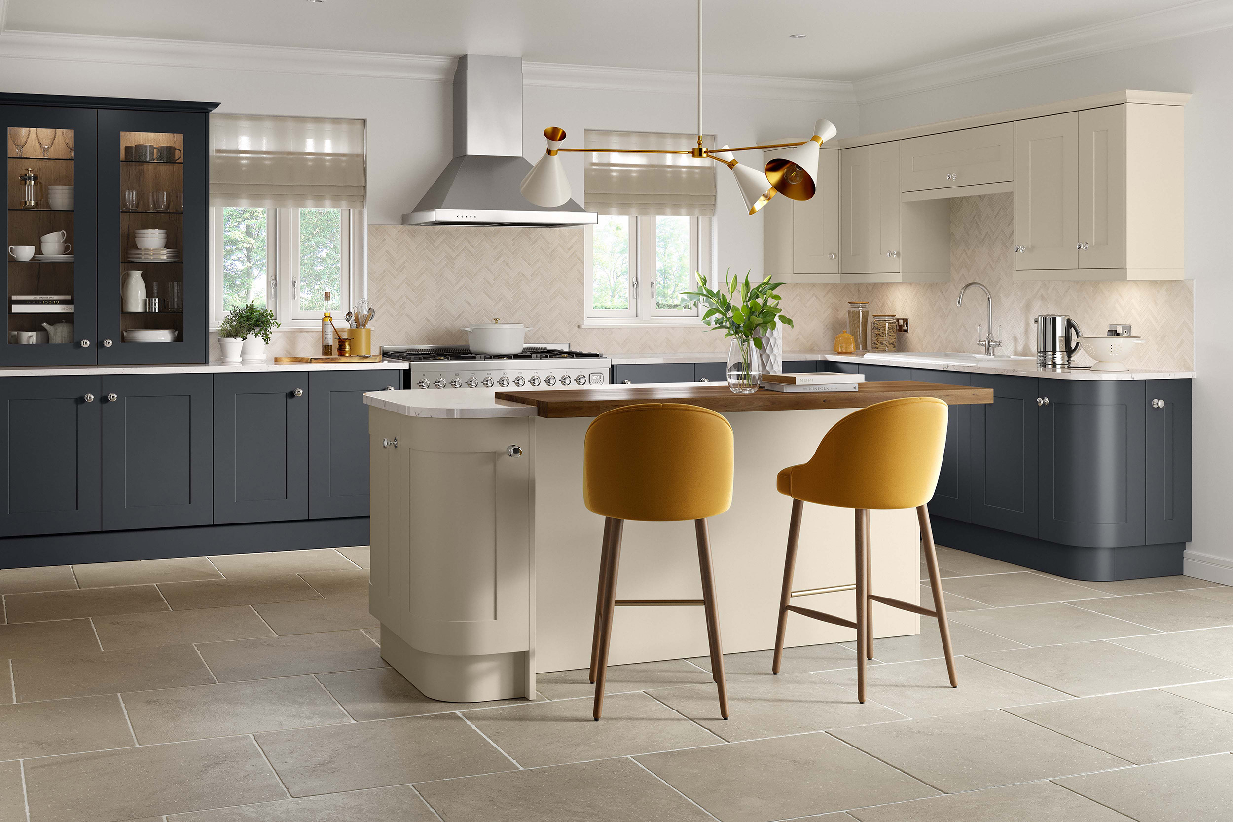 Concept Painted Anthracite and Limestone | Cozinha Kitchens