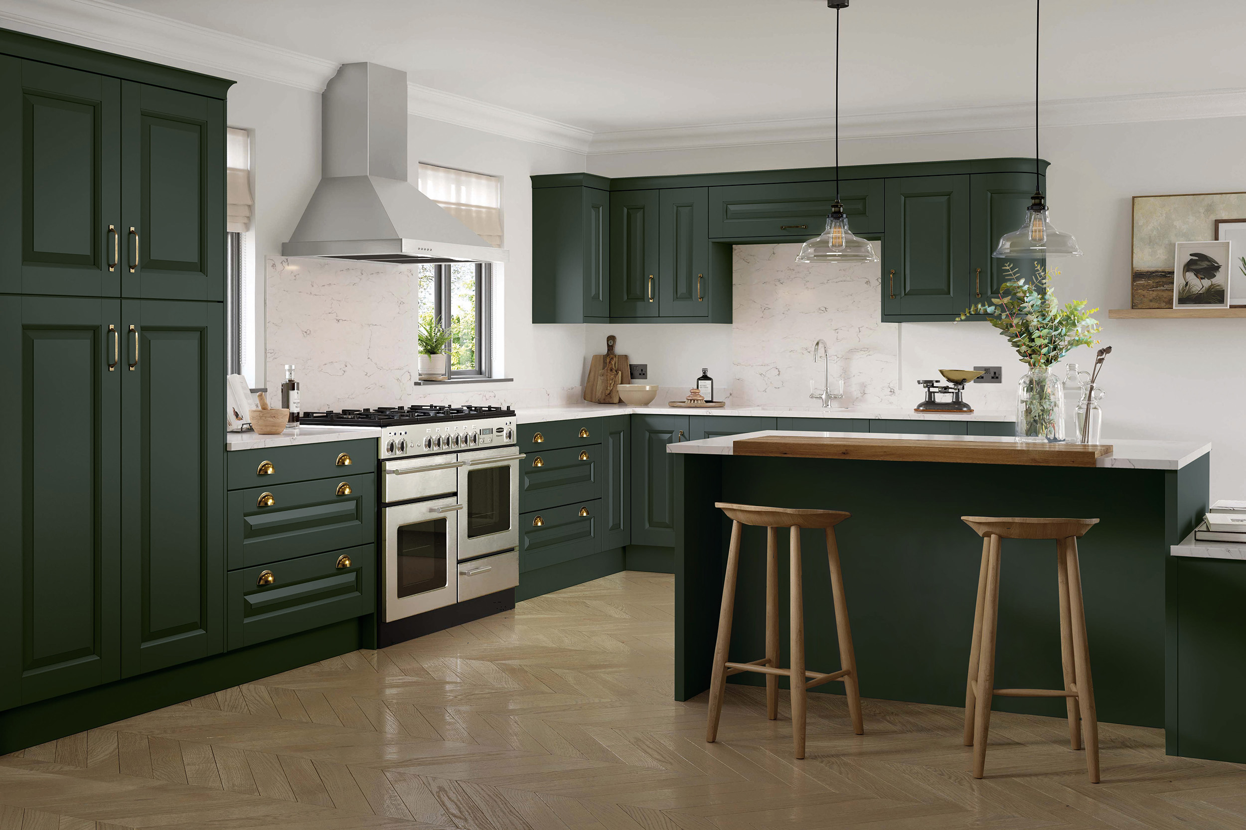Heritage Painted British Racing Green | Cozinha Kitchens, Stoke