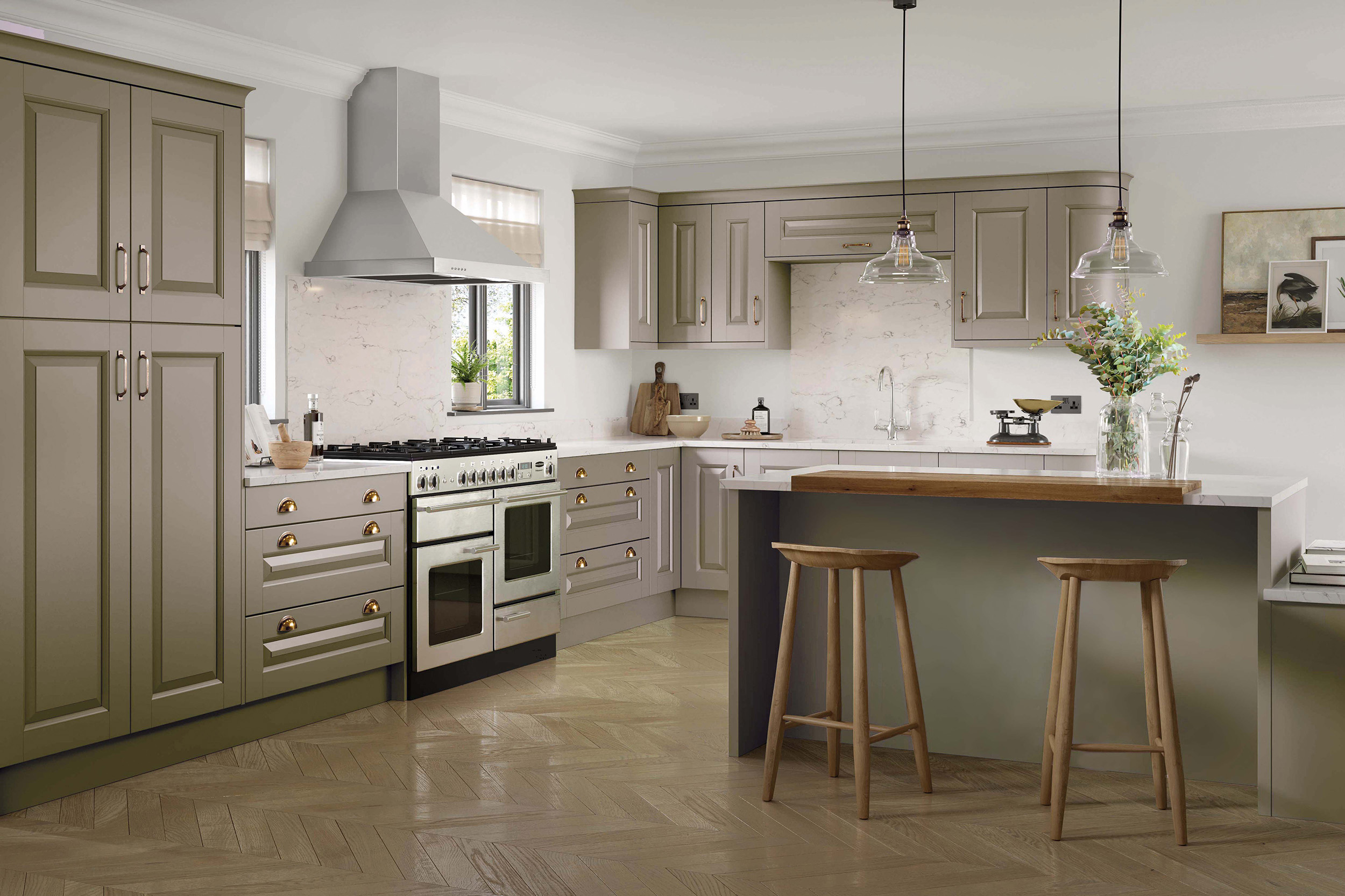 Heritage Painted Sage Grey | Cozinha Kitchens, Stoke