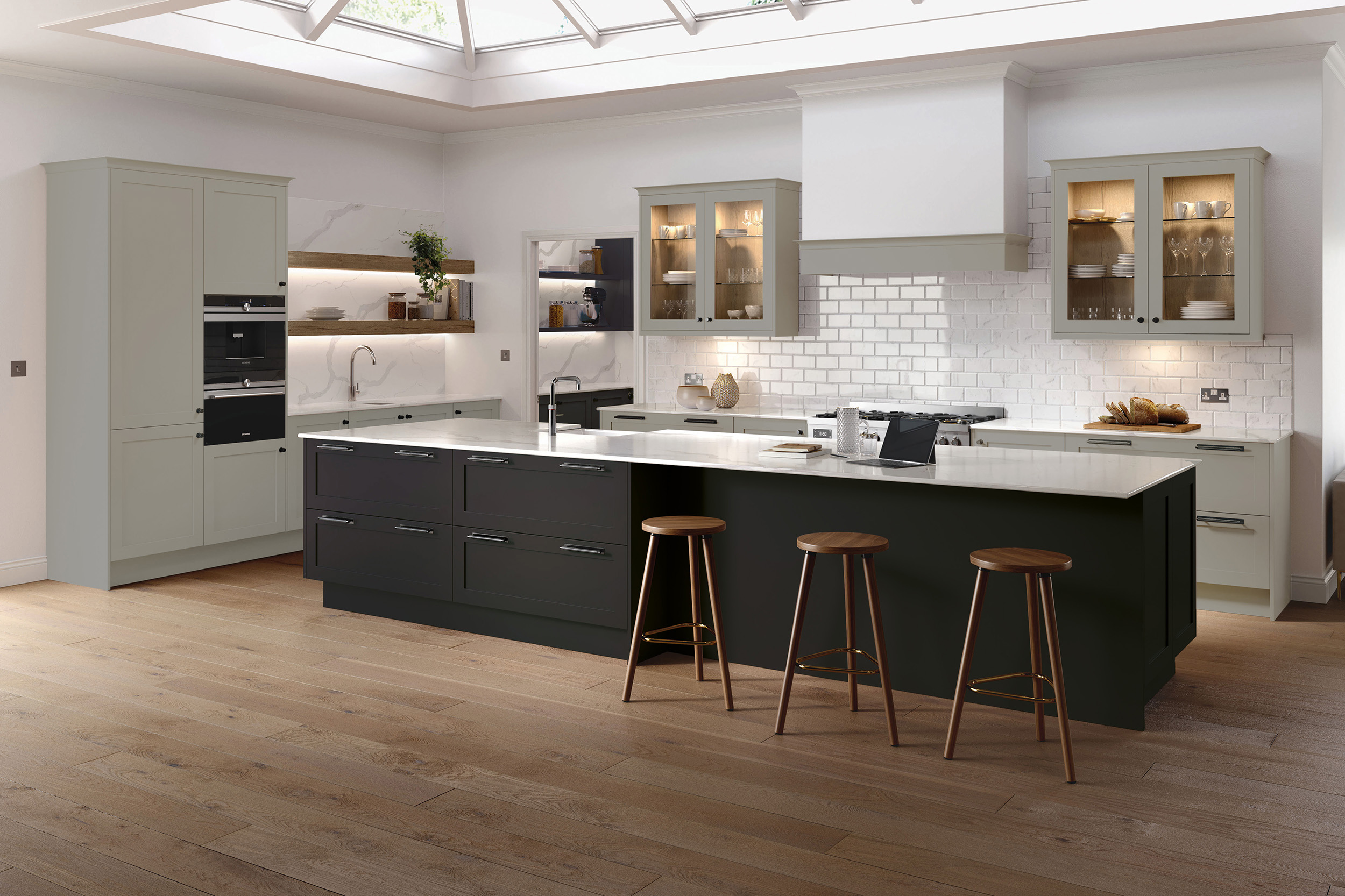 Signature Painted Light Grey and Anthracite | Cozinha Kitchens