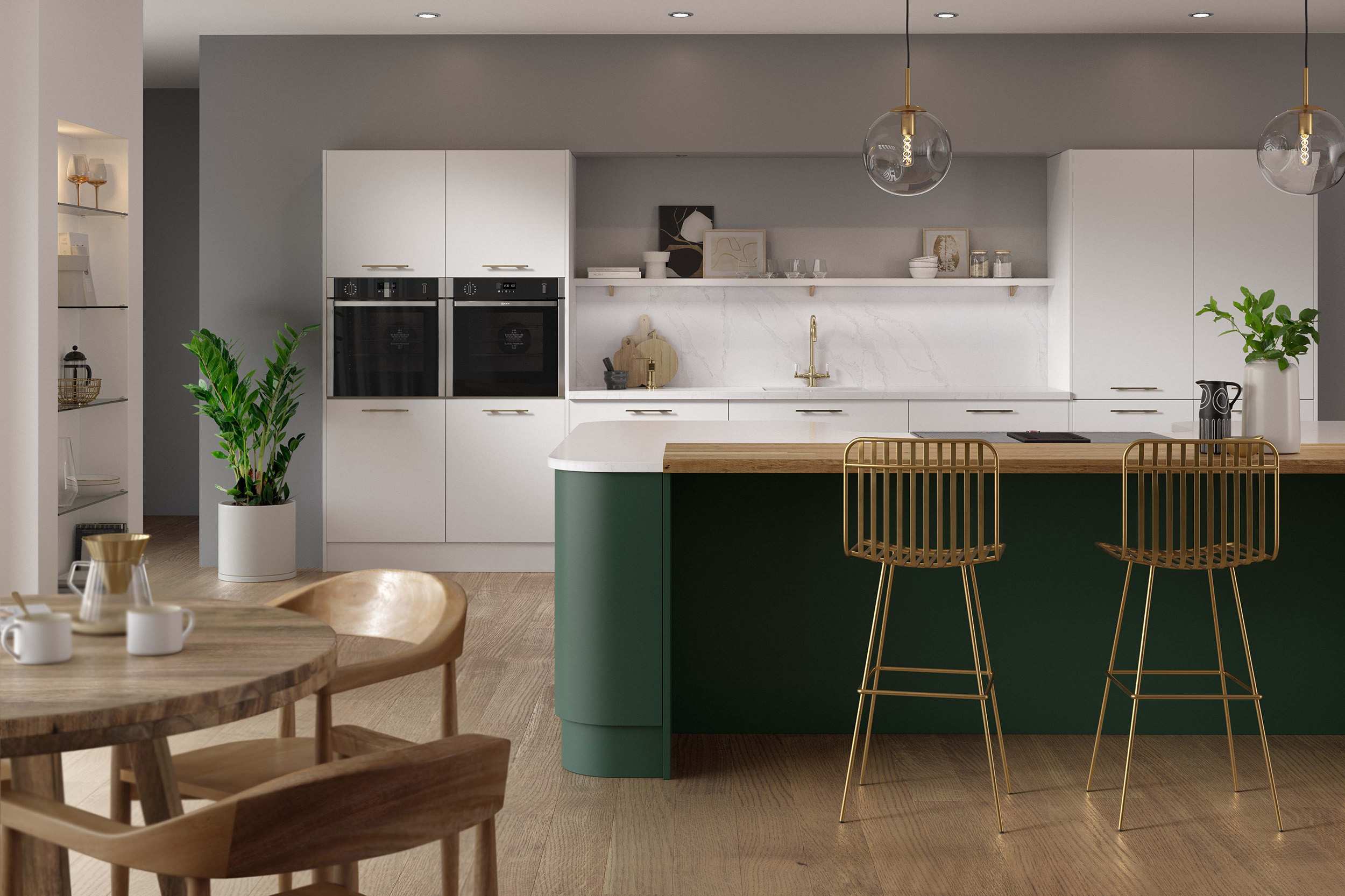 Setosa Painted British Racing Green and White | Cozinha Kitchens